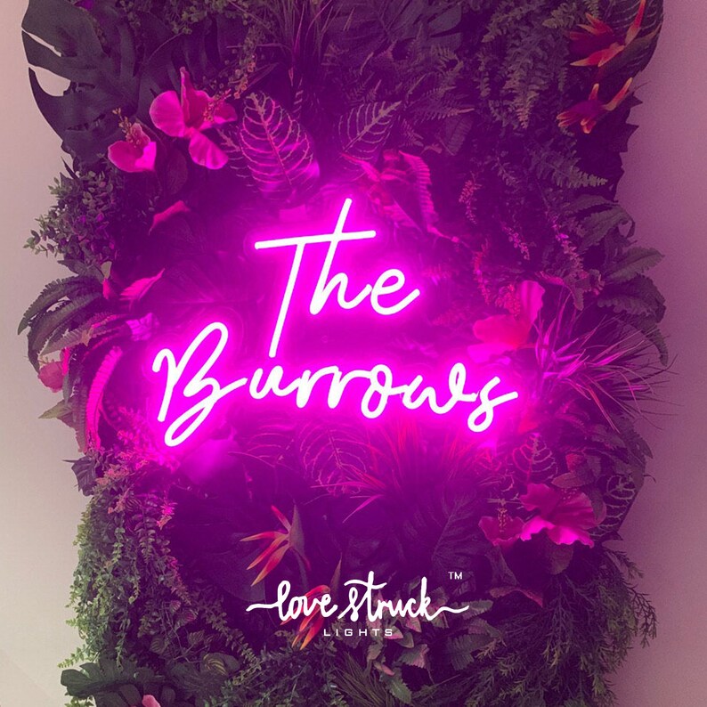 Custom Cursive Neon Sign: Personalized Wedding Decor - Etsy UK