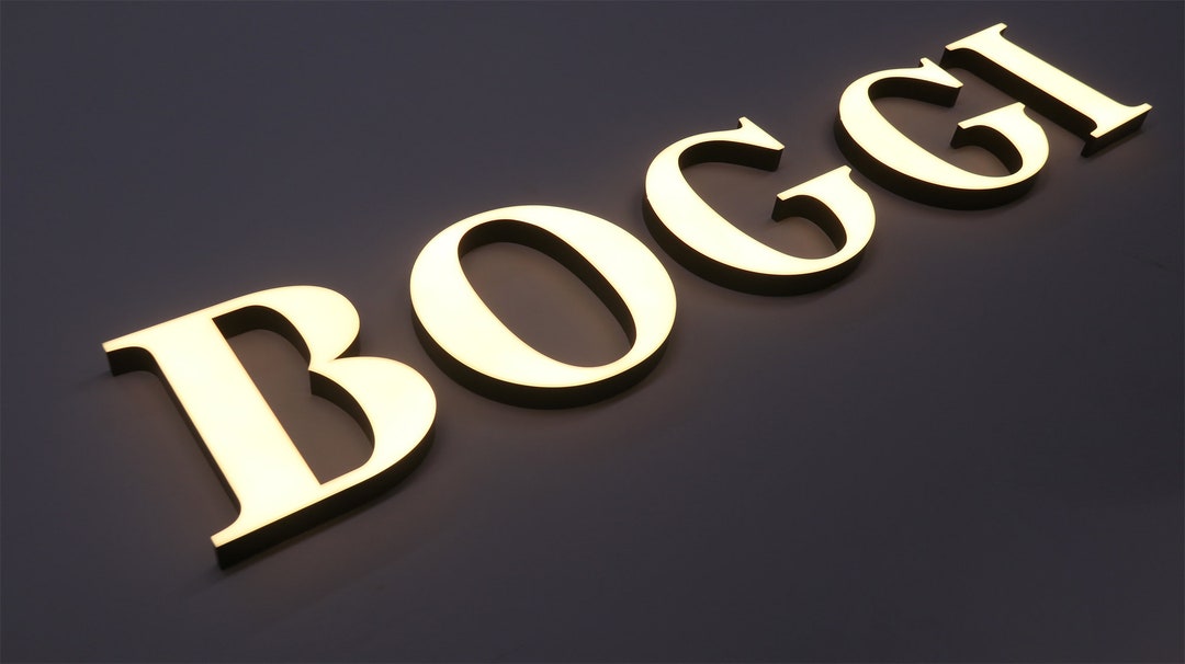 LED Letter With Metal Sides, LED House Name in Stainless Steel, Custom ...