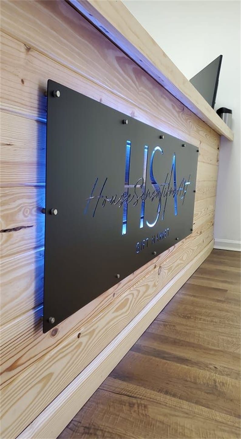 LED Laser Cut INDOOR or OUTDOOR Standoff Business Logo Signs - Etsy