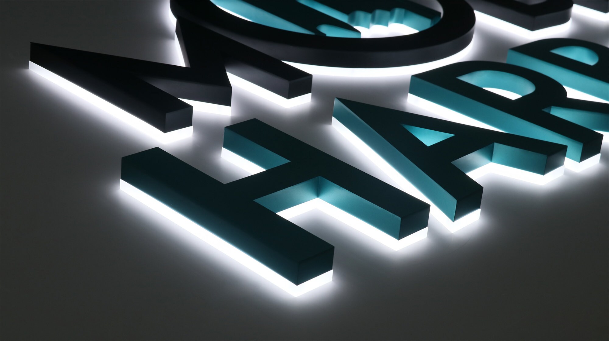 Custom LED Backlit Metal Signs, 3D Backlit Signage, 3D Backlit Metal ...
