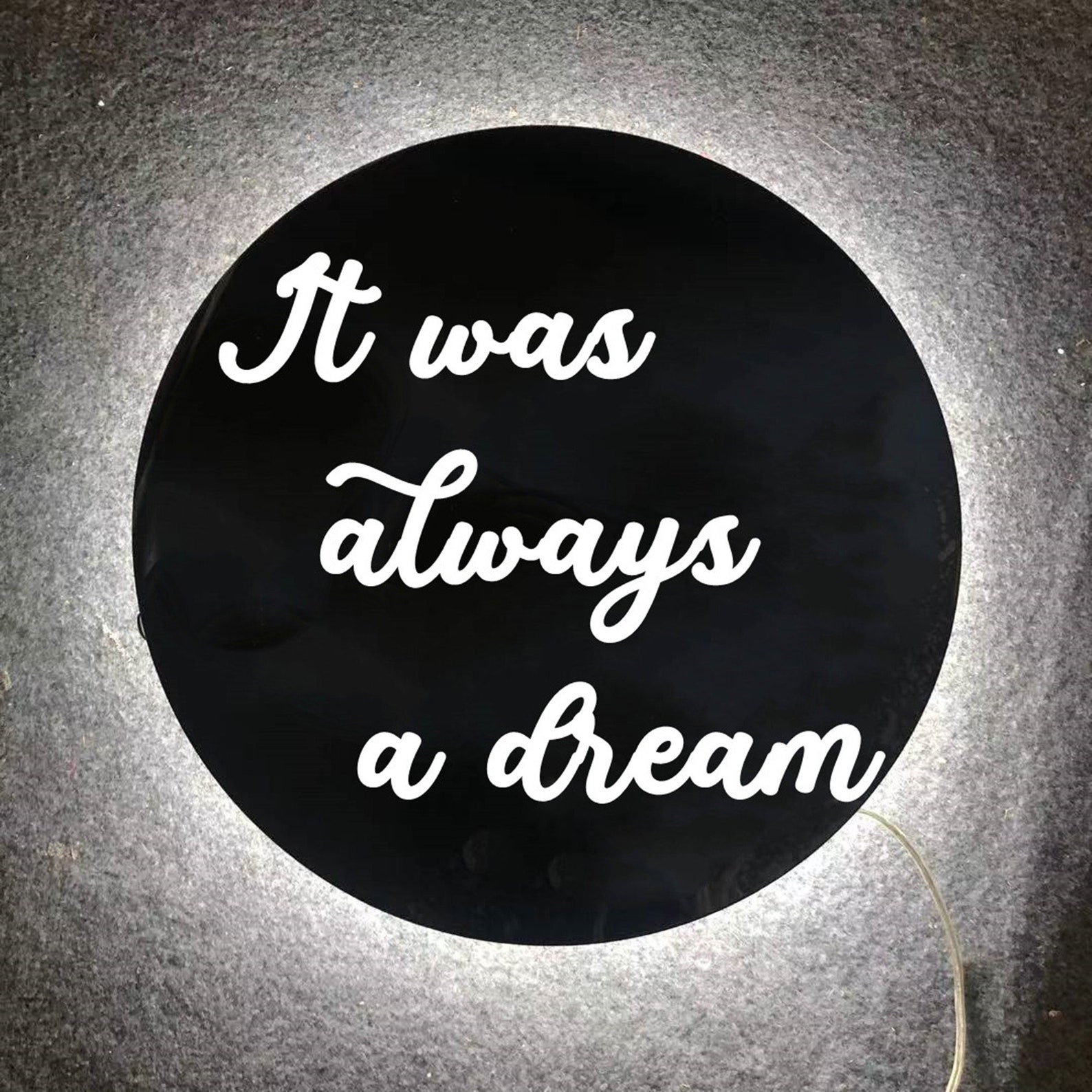 Custom Circle Backlit Logo Sign for Business Decor Logo - Etsy