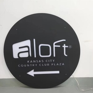 Hollowed Out Metal Cut Out Sign. Business Round Logo Sign Office Door ...