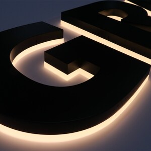 Custom 3D Backlit Logo Sign for Outdoor and Indoor Decor, Company Name ...