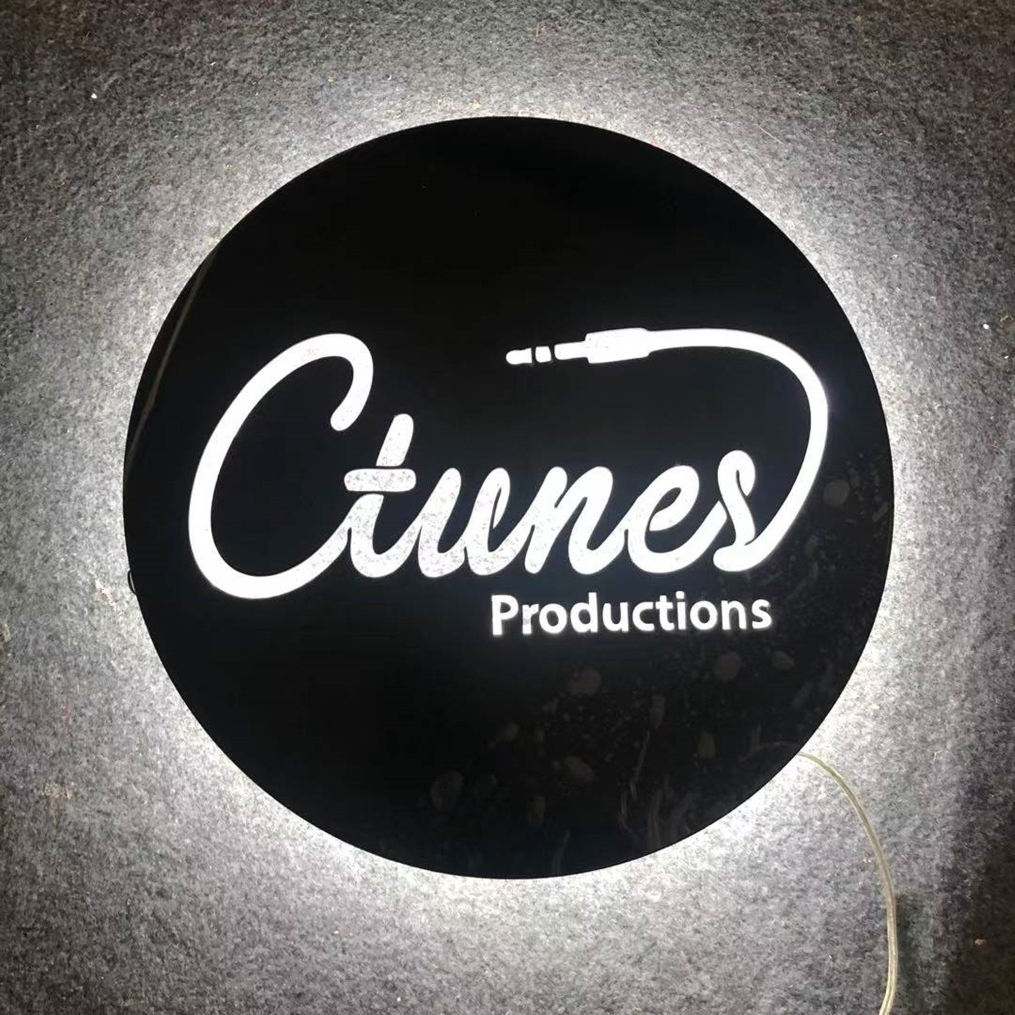 Custom Circle Backlit Logo Sign for Business Decor Logo - Etsy