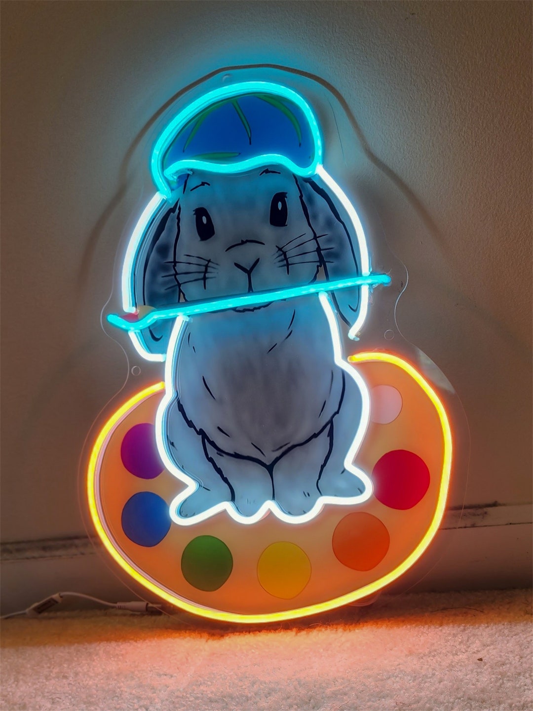 Cute Rabbit Sign for Baby Room Custom Neon Sign for Home - Etsy