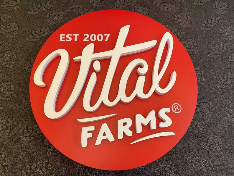 Custom Backlit Round Logo Sign Circular Light Box | Etsy