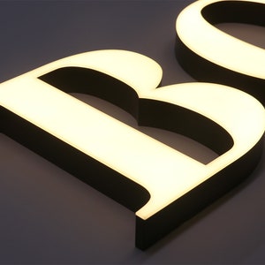 LED Letter With Metal Sides, LED House Name in Stainless Steel, Custom ...