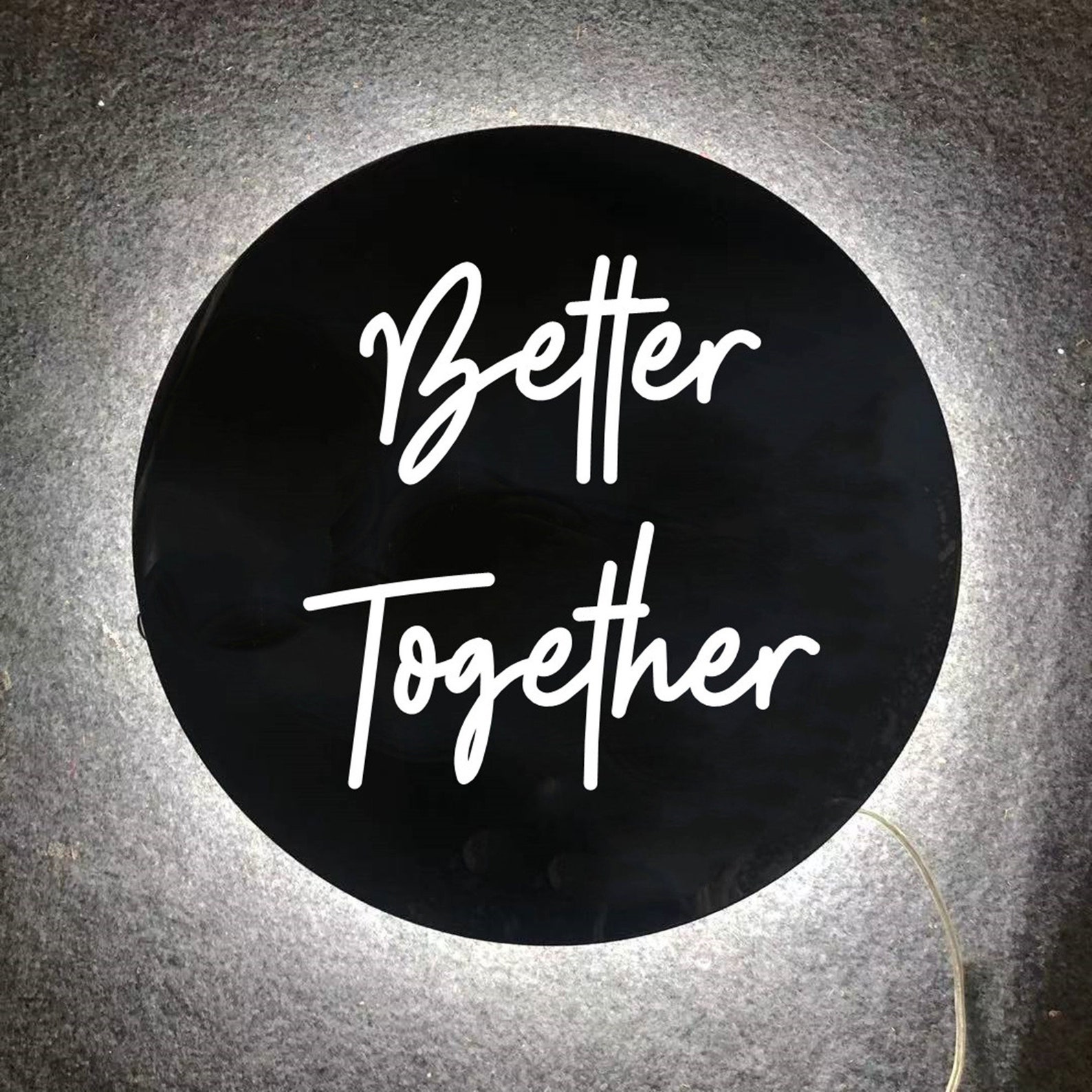 Custom Circle Backlit Logo Sign for Business Decor Logo - Etsy