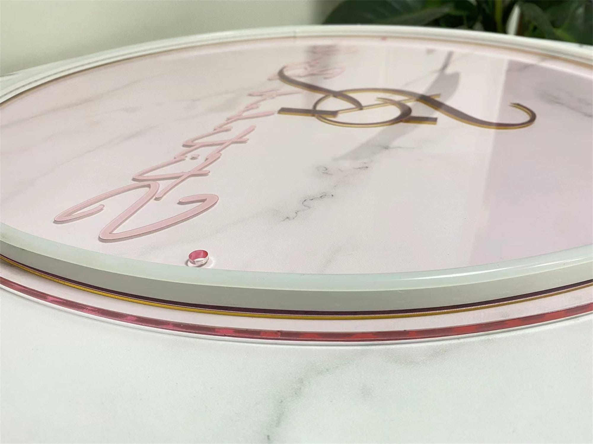 Acrylic Business Sign With 3D Mirror Lettering Creative Pink - Etsy