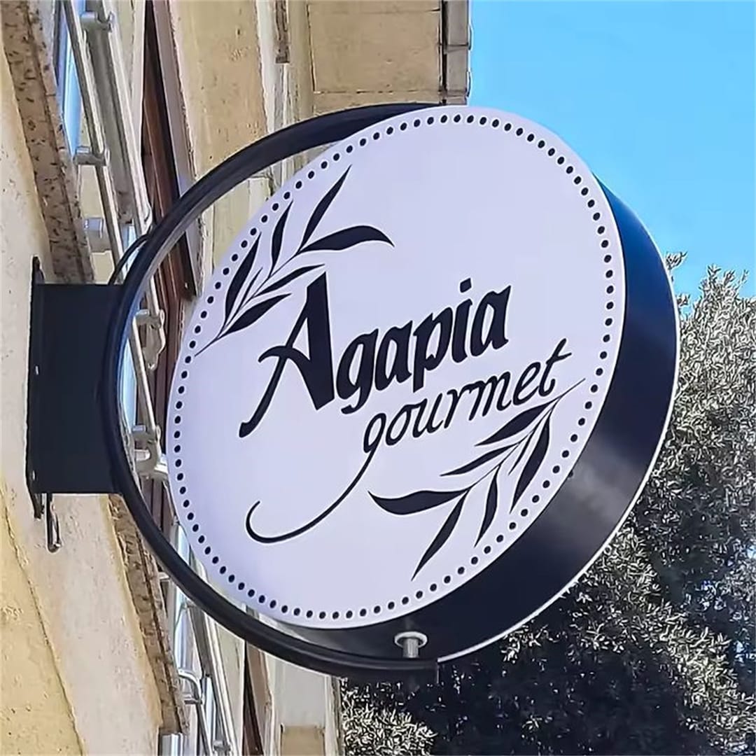 360 Rotating Lightbox Outdoor Sign for Business - Etsy