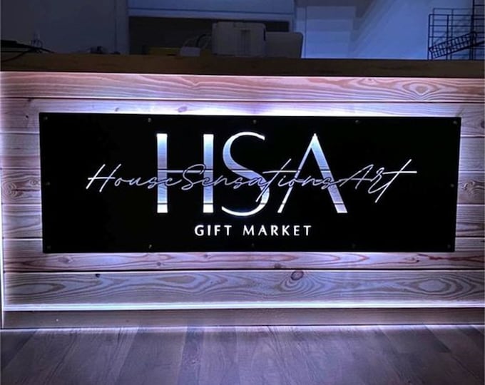 Cutout Metal Logo Sign, LED Laser Cut INDOOR or OUTDOOR Stand off ...