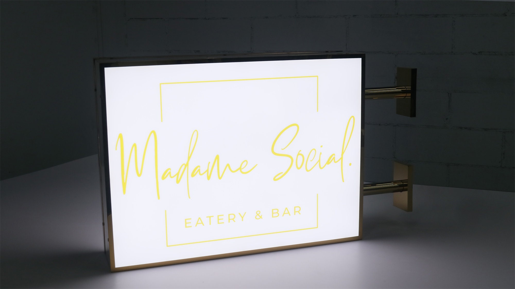 Double Sided Lighted Sign, Lightbox and Embossing, Outdoor Signage ...