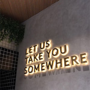 3D Metal Backlit Signage-backlit Metal Sign - Business Signage ...