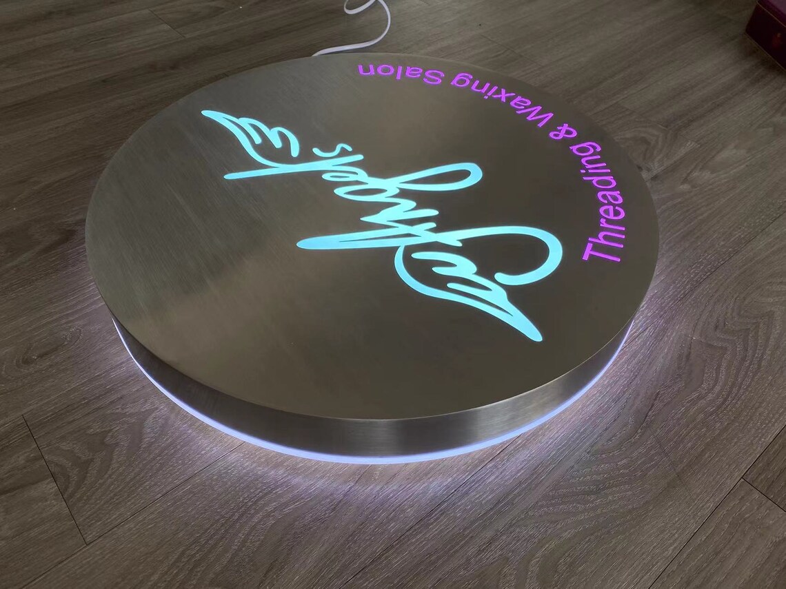 Backlit Light Box Led Metal Cut Out Neon Sign Halo Lighting - Etsy