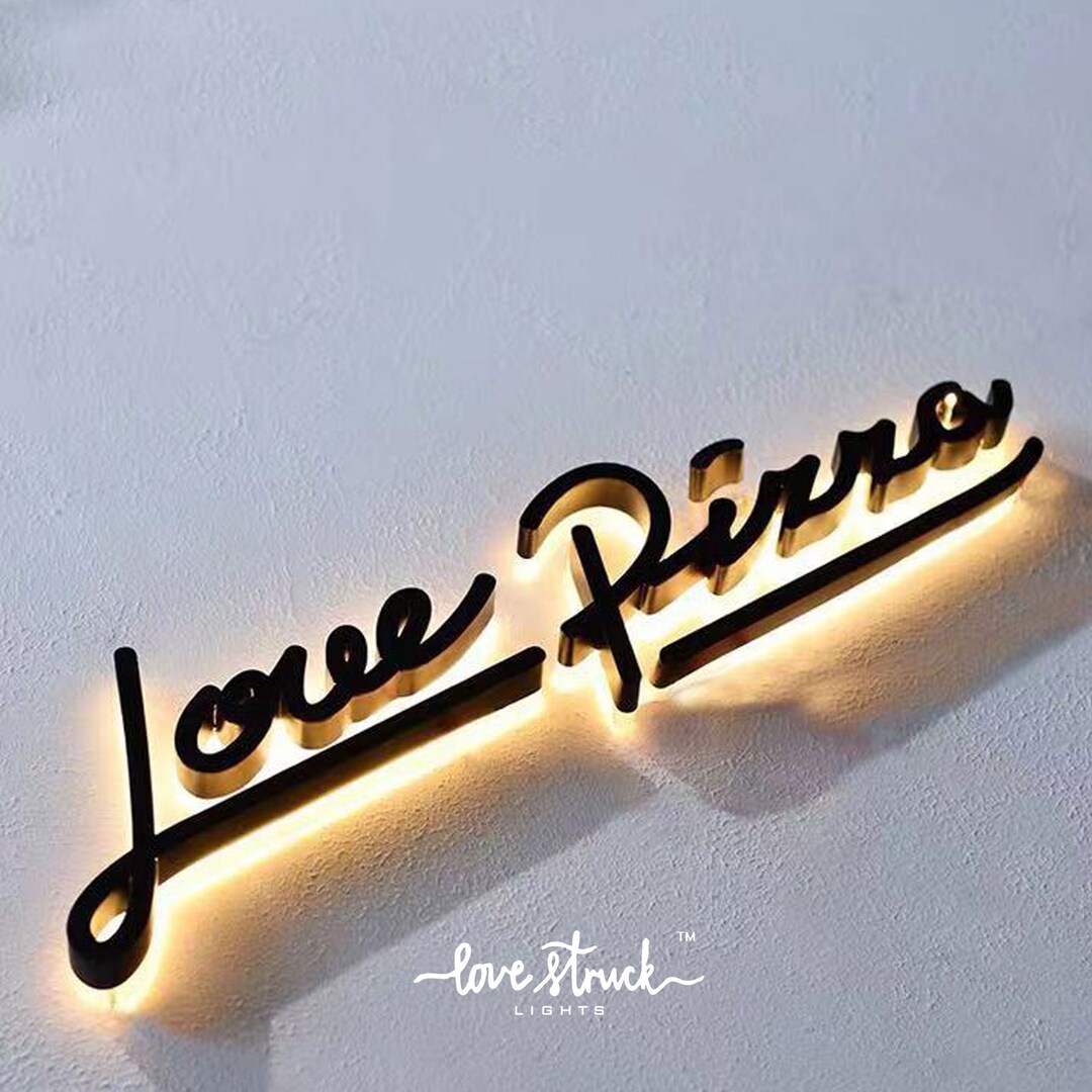 3d Backlit Sign 3d Led Signage Custom Outdoor Logo Light - Etsy