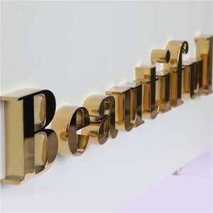 Mirror Gold Letters Office Sigin Metal Sign Laser Cut Metal Sign Custom ...