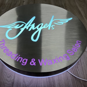 Custom Backlit Round Logo Sign, Circular Light Box, Illuminated Round ...