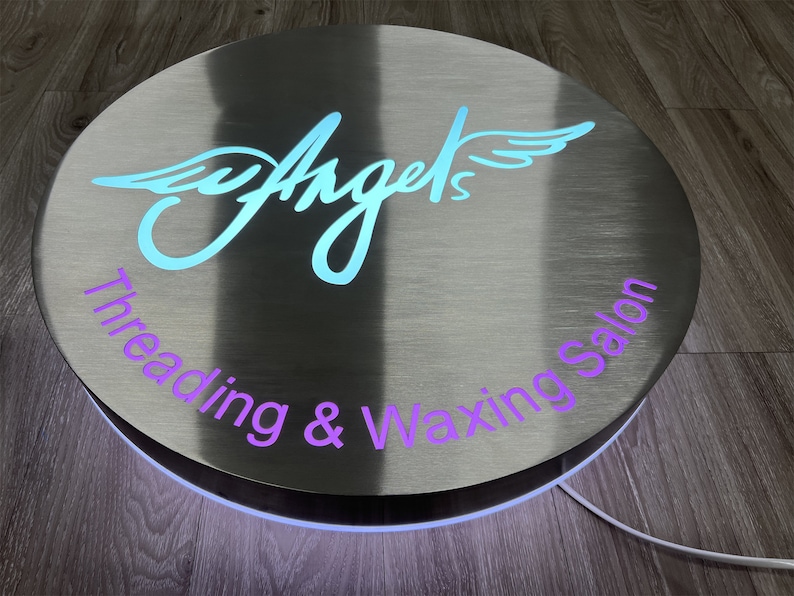 Custom Backlit Round Logo Sign Circular Light Box - Etsy