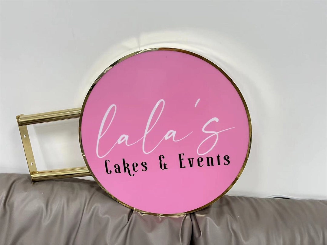 Double Side Circle Sign, Illuminated Round Light Box, Blade Signage ...