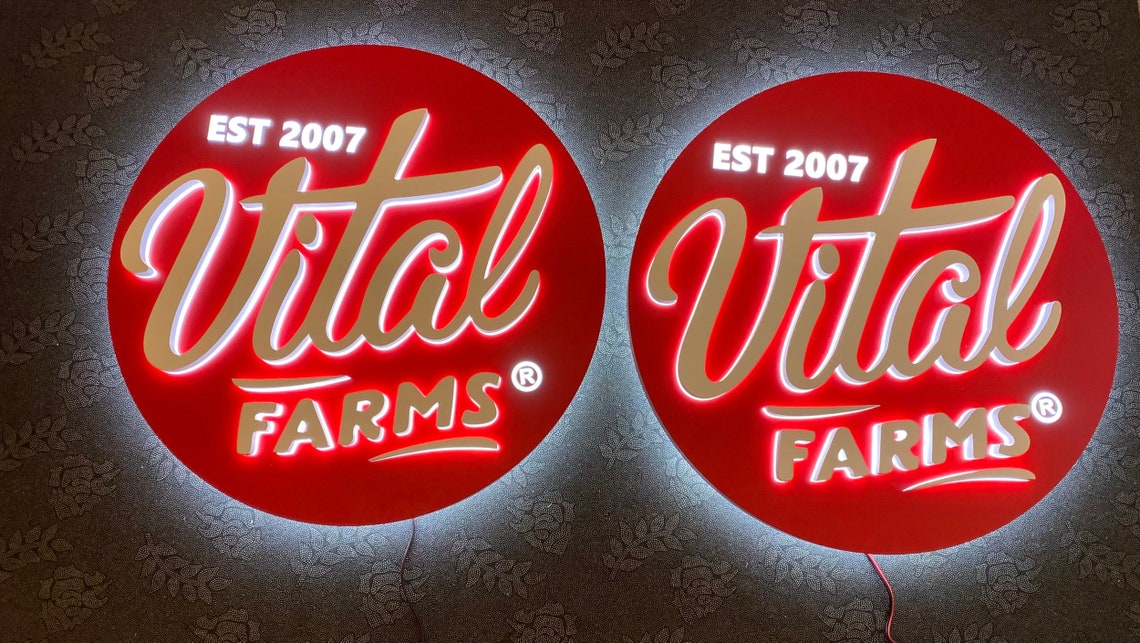 Custom Backlit Round Logo Sign Circular Light Box | Etsy