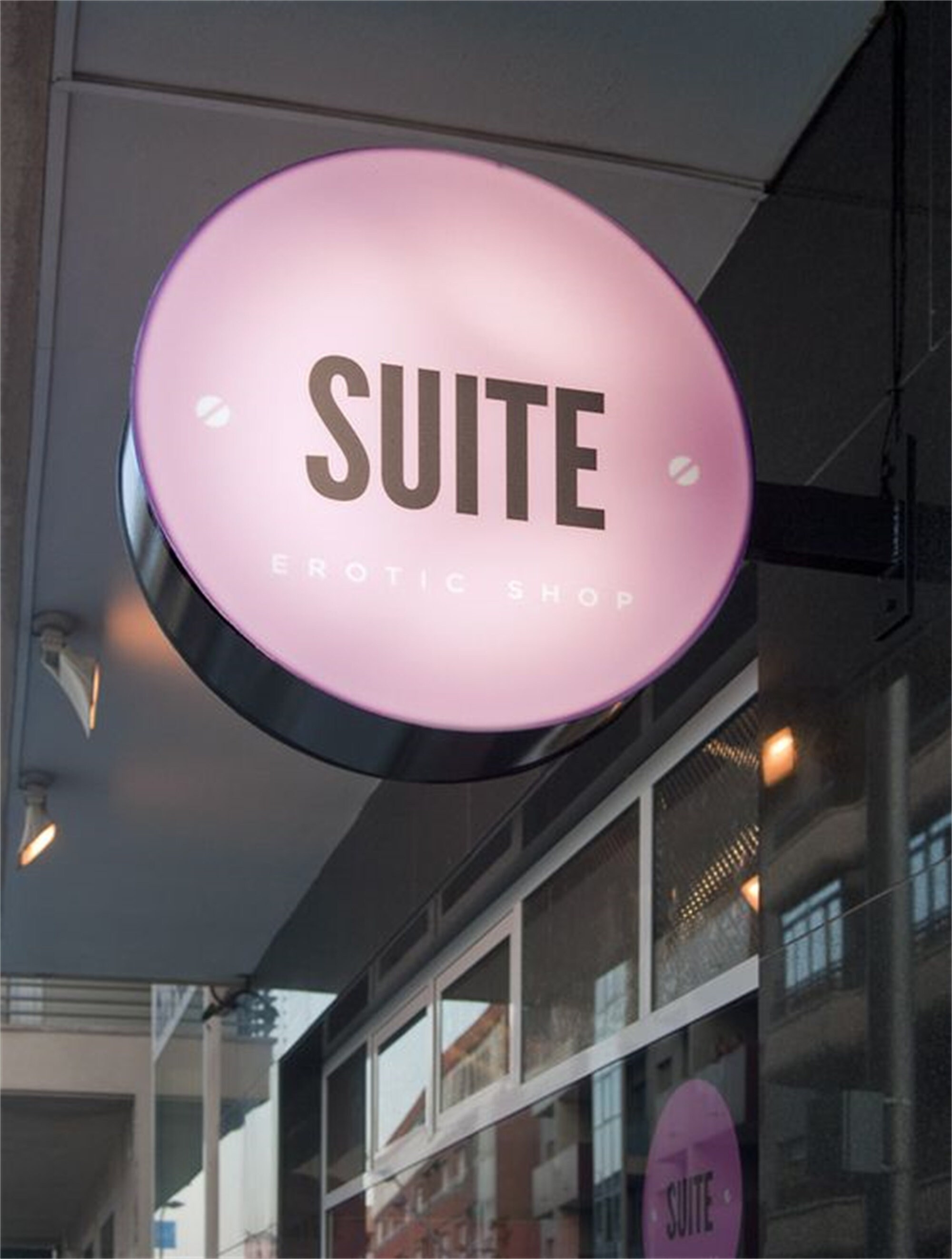 Double Sided Custom Round Exterior Circle Sign and Illuminated - Etsy