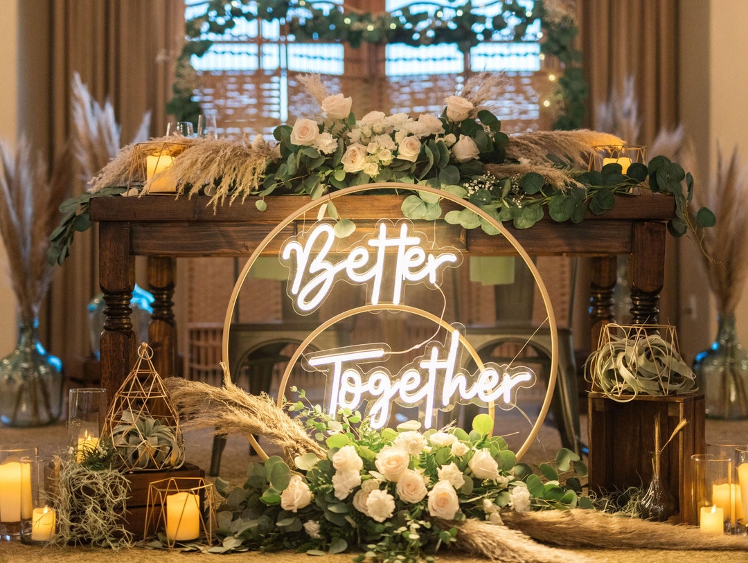 Better Together Signwall Sign Customized Sign Neon Light - Etsy