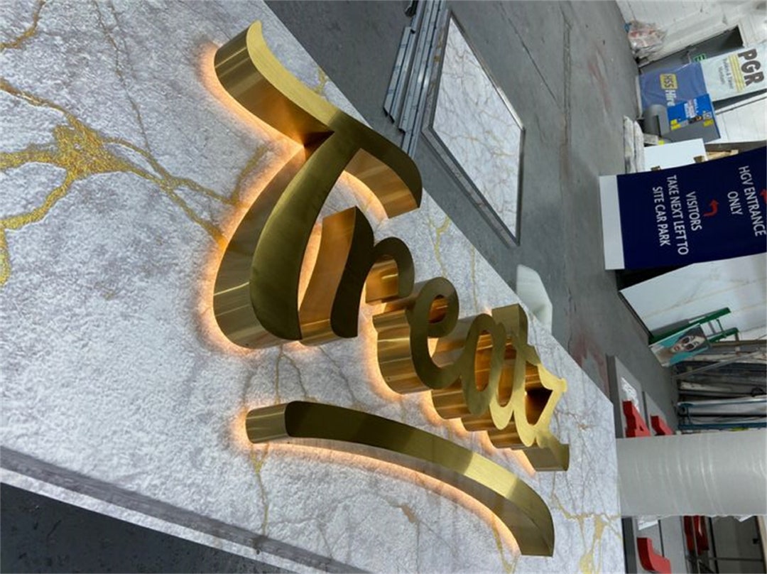 Backlit/front Lit Letters on Track-stainless Steel Backlit Signage ...