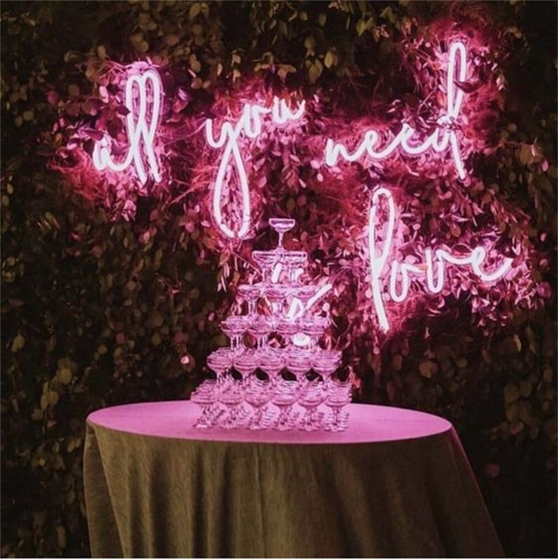 Custom Neon Wedding Sign Personalized Wedding Neon Sign For Etsy