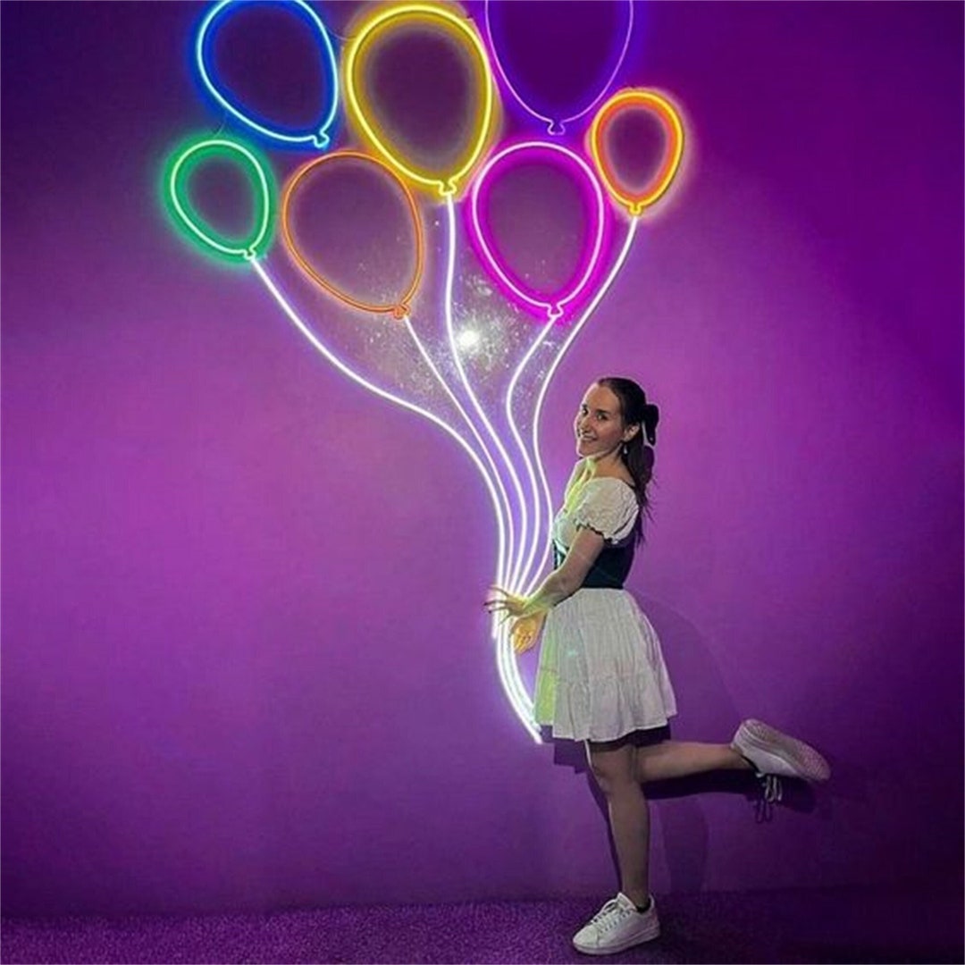 Balloon Decor Sign,personalized Neon Sign, Custom Neon Sign, Neon Sign ...