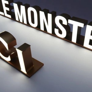 Modern Illuminated 3D LED Sign | Storefront Signage, Retail Signage ...