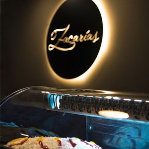 Circle Lighted Sign, 3D Lettering Signage, 3D Letters Shop Signs, 3D ...