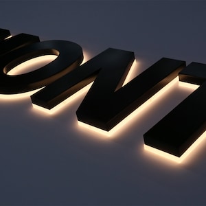 Custom 3D Backlit Logo Sign for Outdoor and Indoor Decor, Company Name ...