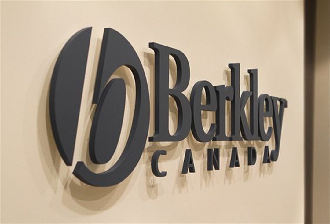 Custom Laser Cut Metal Logo Sign: Brushed Office Decor - Etsy