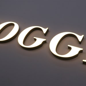 LED Letter With Metal Sides, LED House Name in Stainless Steel, Custom ...