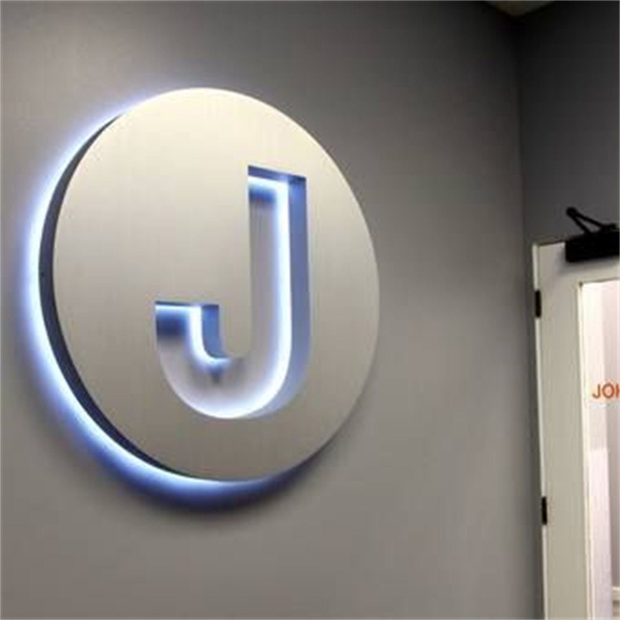 Custom Circle Backlit Logo Sign for Business Decor Logo - Etsy