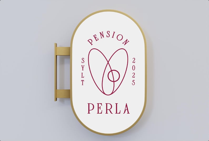 Custom Double Sided Oval Light Box: Gold Logo Exterior Sign - Etsy