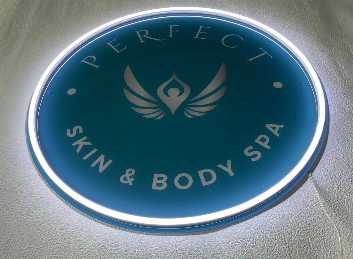 Custom Store Neon Sign Commercial Sign Lighting Round LED - Etsy