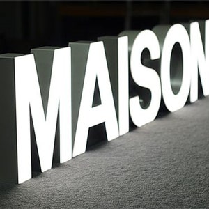 LED Letter With Metal Sides, LED House Name in Stainless Steel, Custom ...