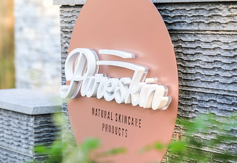 Custom Backlit Shop Name Sign Light Business Logo Backlit - Etsy