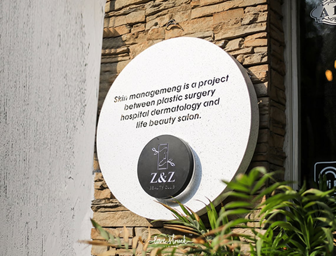 Custom Backlit Round Logo Sign Circular Light Box | Etsy