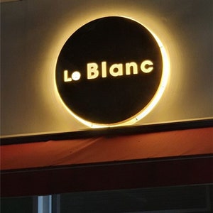 Business Backlit Round Logo Sign Acrylic Custom Logo Decoration Office ...