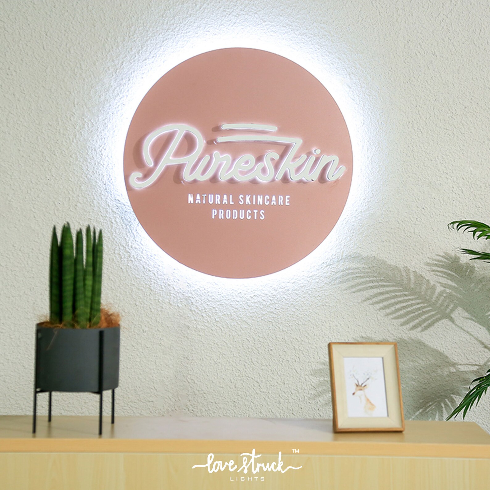Custom Backlit Shop Name Sign Light Business Logo Backlit - Etsy