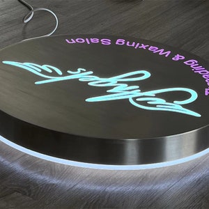 Custom Backlit Round Logo Sign, Circular Light Box, Illuminated Round ...