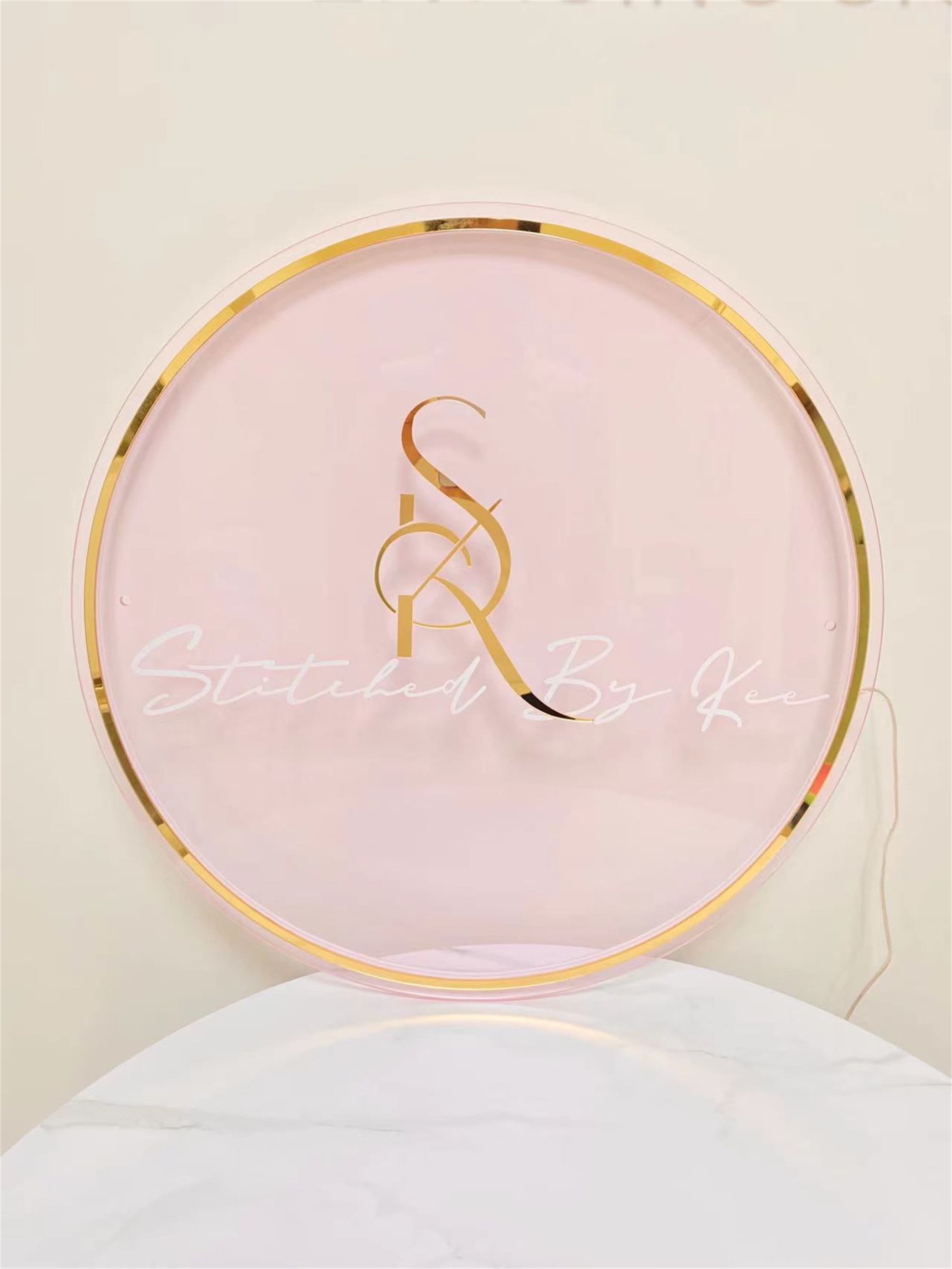 Acrylic Business Sign With 3D Mirror Lettering Creative Pink - Etsy