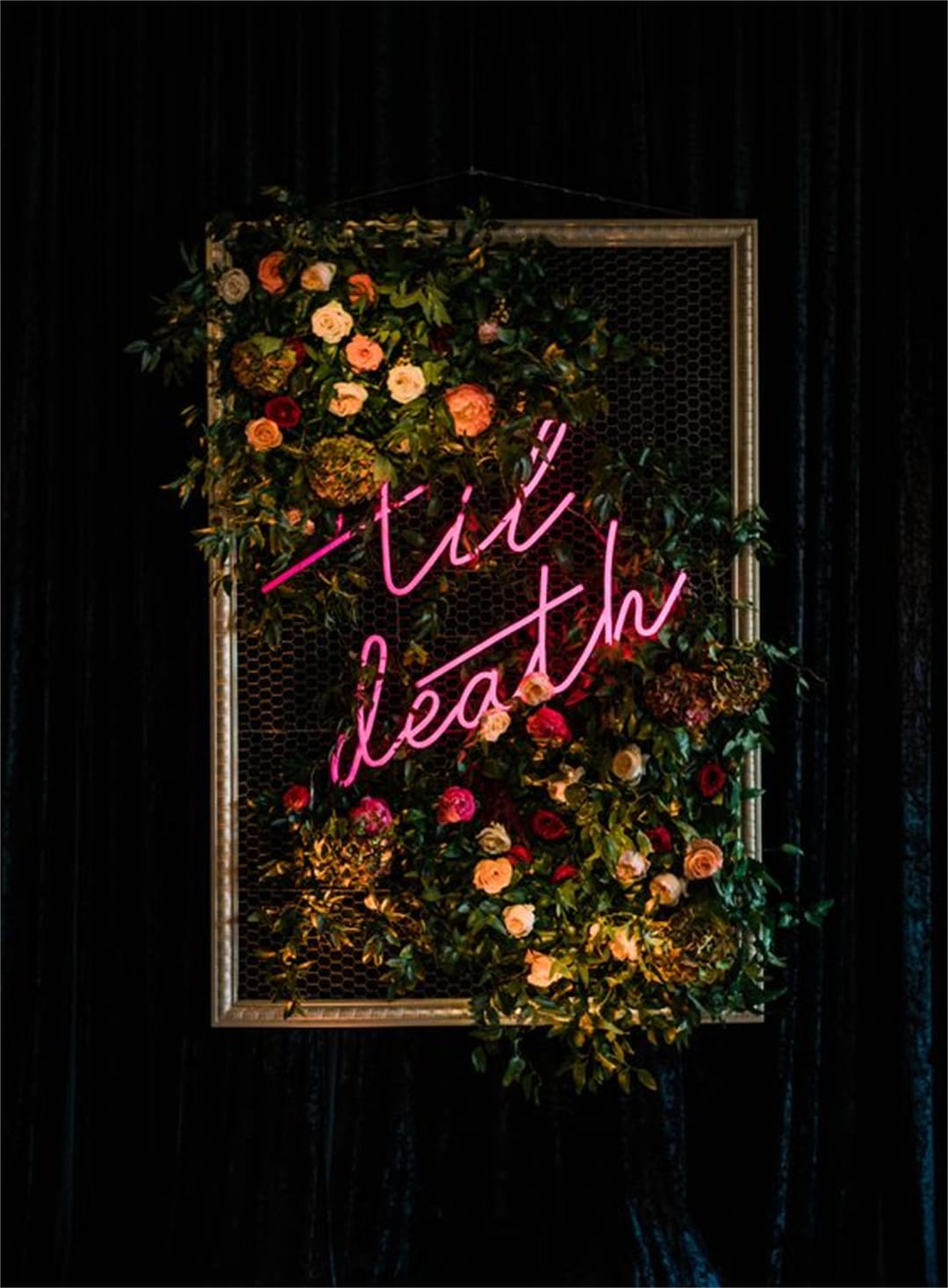 Til Death Neon Backdrop Light, Neon for Greenery Backdrop, Neon Light ...