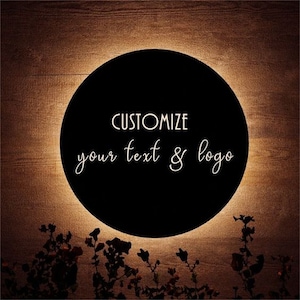 Custom Metal Backlit Business Logo Sign: LED Laser Cut, Indoor/outdoor ...