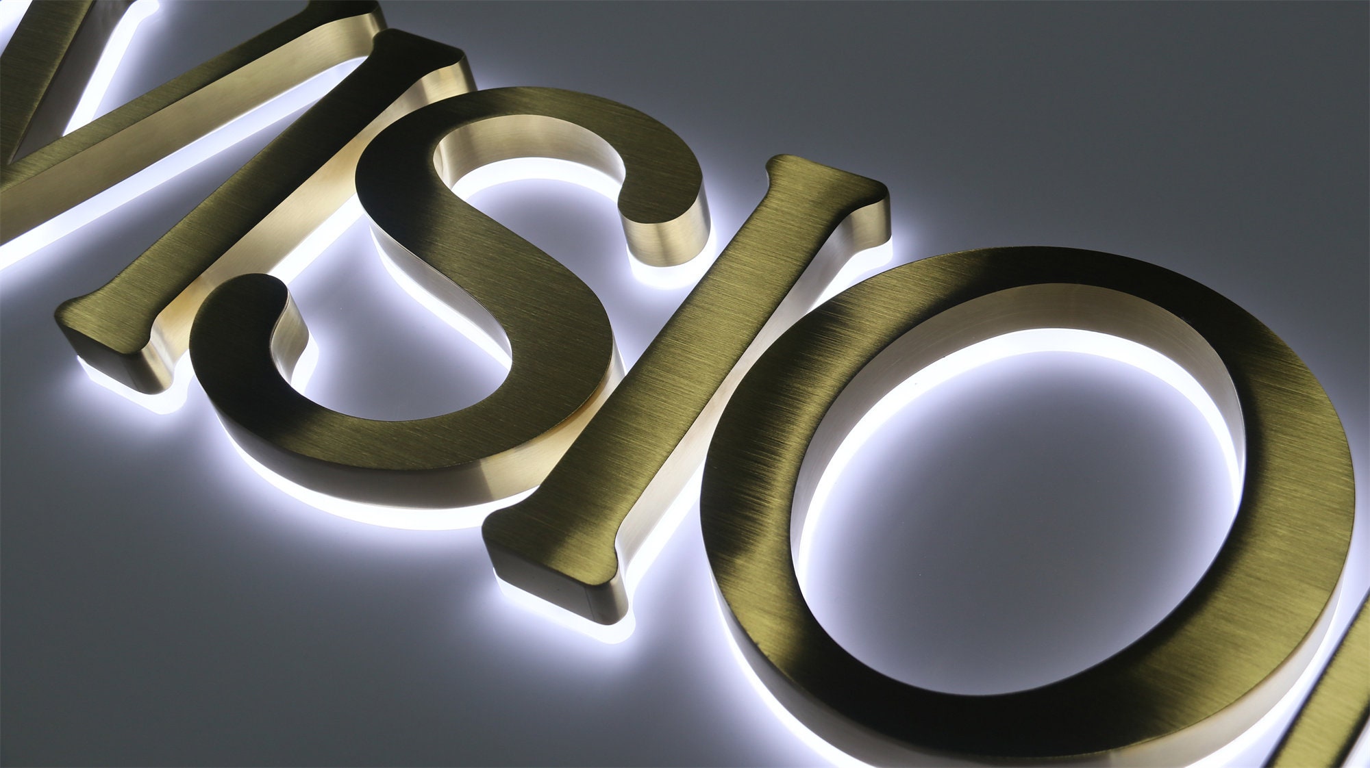 Custom Backlit Sign, Sign for Business, LED Light Box Backlit Silver ...