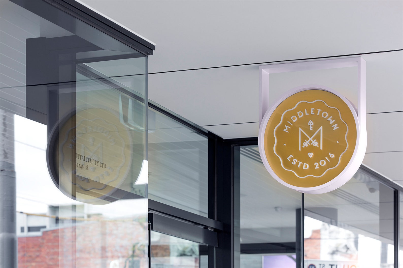 Double Sided Custom Round Exterior Circle Sign and Illuminated - Etsy