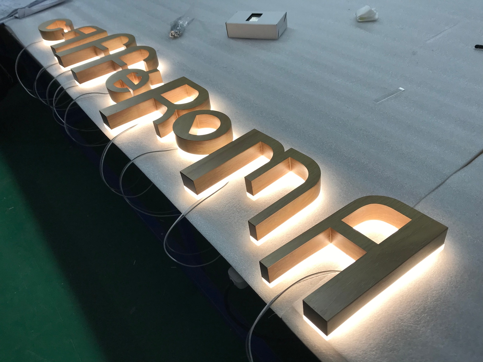 Custom Stainless Steel Backlit Sign, Business Logo Letter Backlit ...