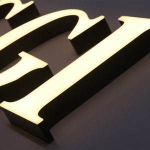 LED Letter With Metal Sides, LED House Name in Stainless Steel, Custom ...